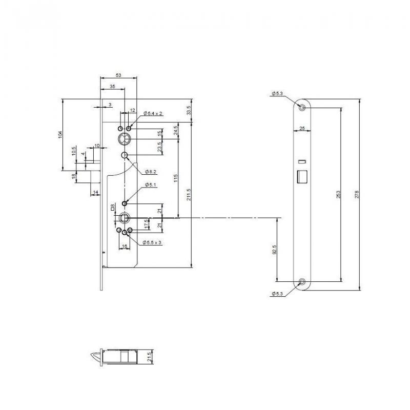 EL495 ABLOY моторный замок для внутренних и наружных профильных дверей ...