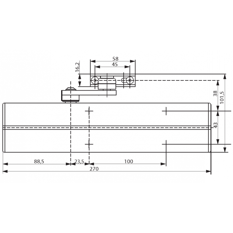 DC336 ASSA ABLOY дверной доводчик для внутренних и наружных дверей ...