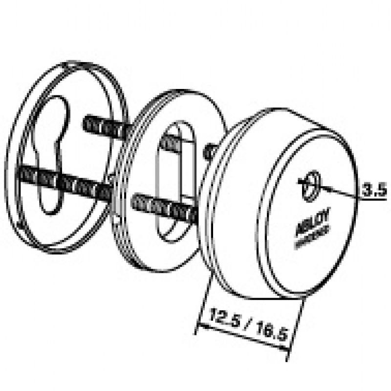 Броненакладка CH101 ABLOY для сплошных дверей - купить в Москве с доставкой