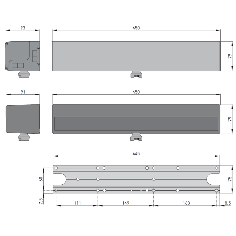 Ditec SPRINT привод для автоматизации распашных дверей весом до 110 кг - купить в Москве