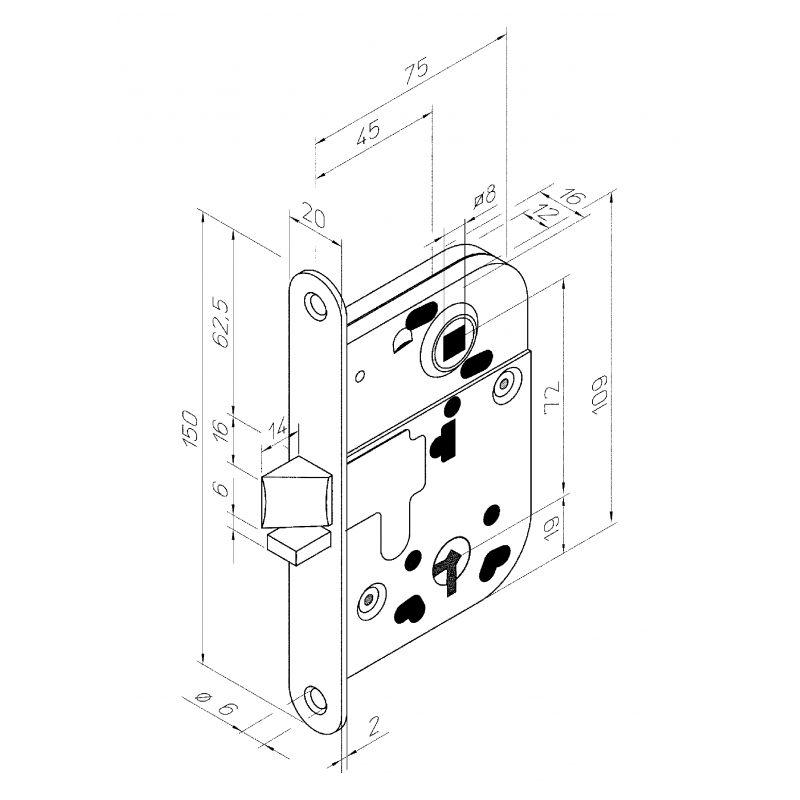2014 ABLOY механический замок для внутренних дверей и дверей туалетных ...