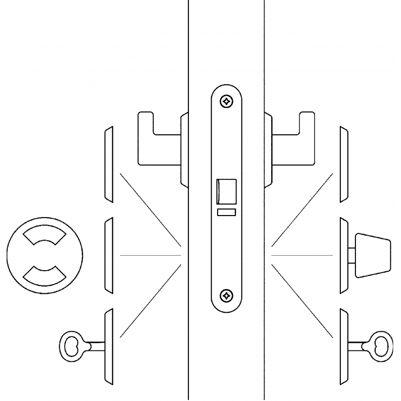 2014 ABLOY механический замок для внутренних дверей и дверей туалетных ...