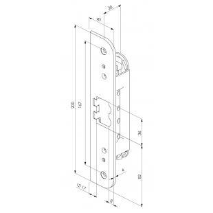 LP711 ABLOY ответная планка для дверей без фальца (притвора) - купить в ...