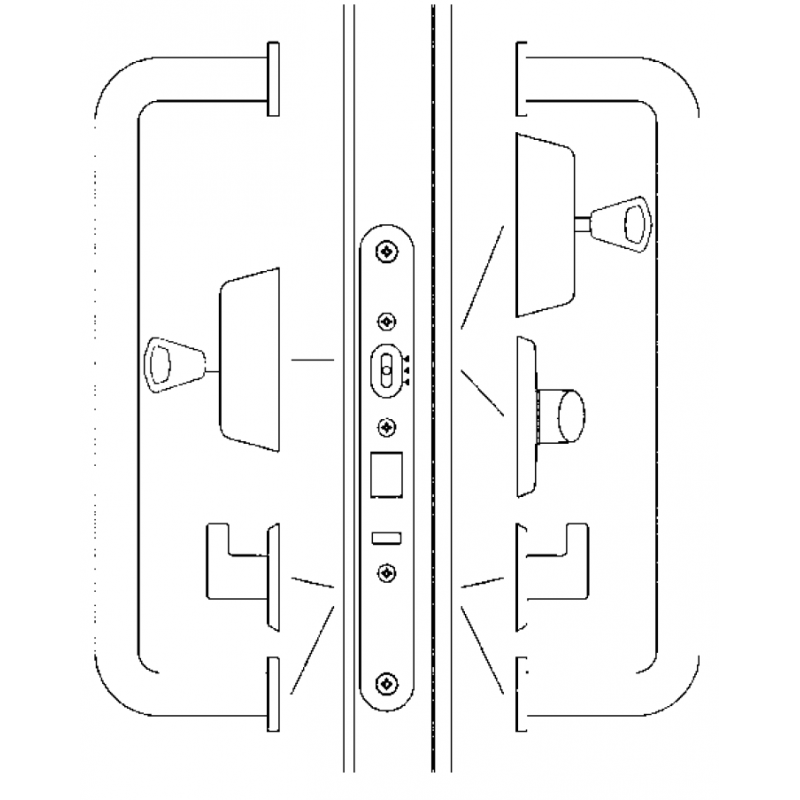 LC302 ABLOY цилиндровый врезной замок с автоматическим запиранием для ...