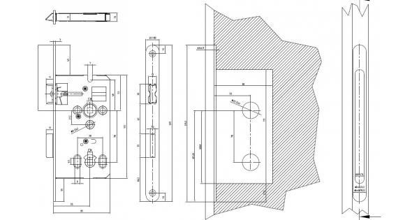 Замок Gege 170 PZ 72/55/8 - купить в Москве с доставкой