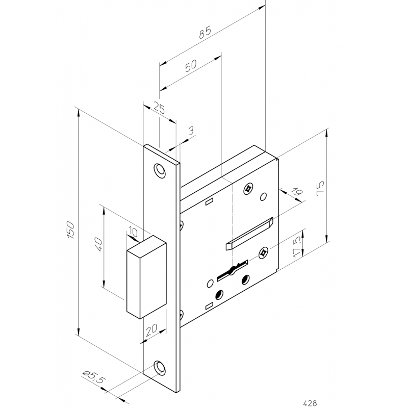 Дополнительный сувальдный замок 428 ABLOY повышенной надежности ...