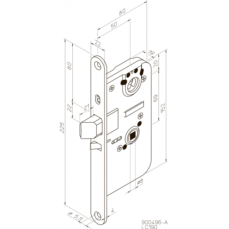 LC190 (One Fit) ABLOY цилиндровый замок с автоматическим запиранием ...