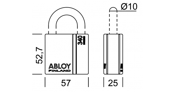 Навесной замок PL340 ABLOY из закаленной стали - купить в Москве с ...