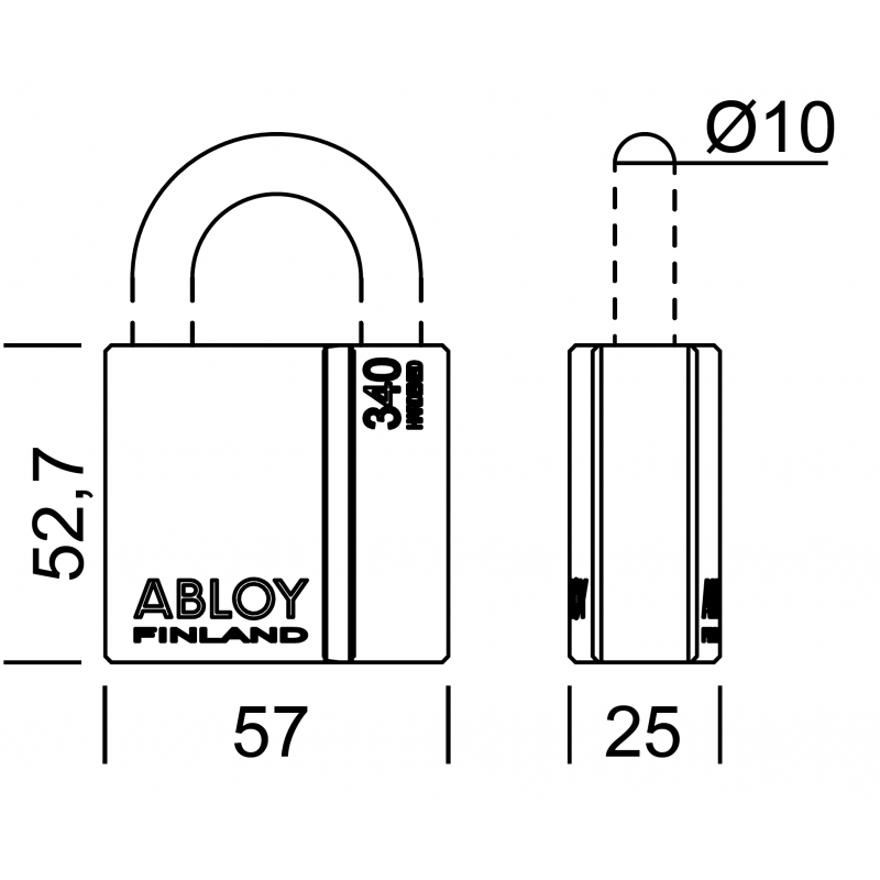 Навесной замок PL340 ABLOY из закаленной стали - купить в Москве с ...