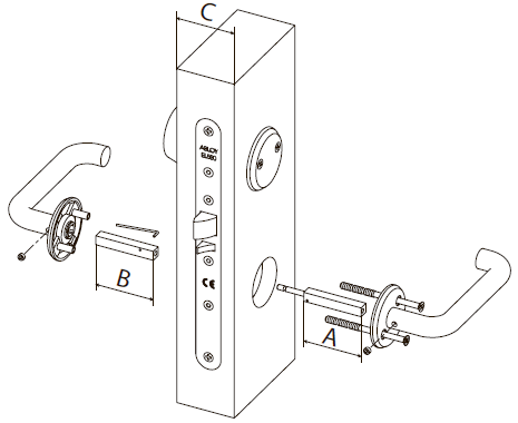 EL580 ABLOY электромеханический соленоидный замок с управлением от ...